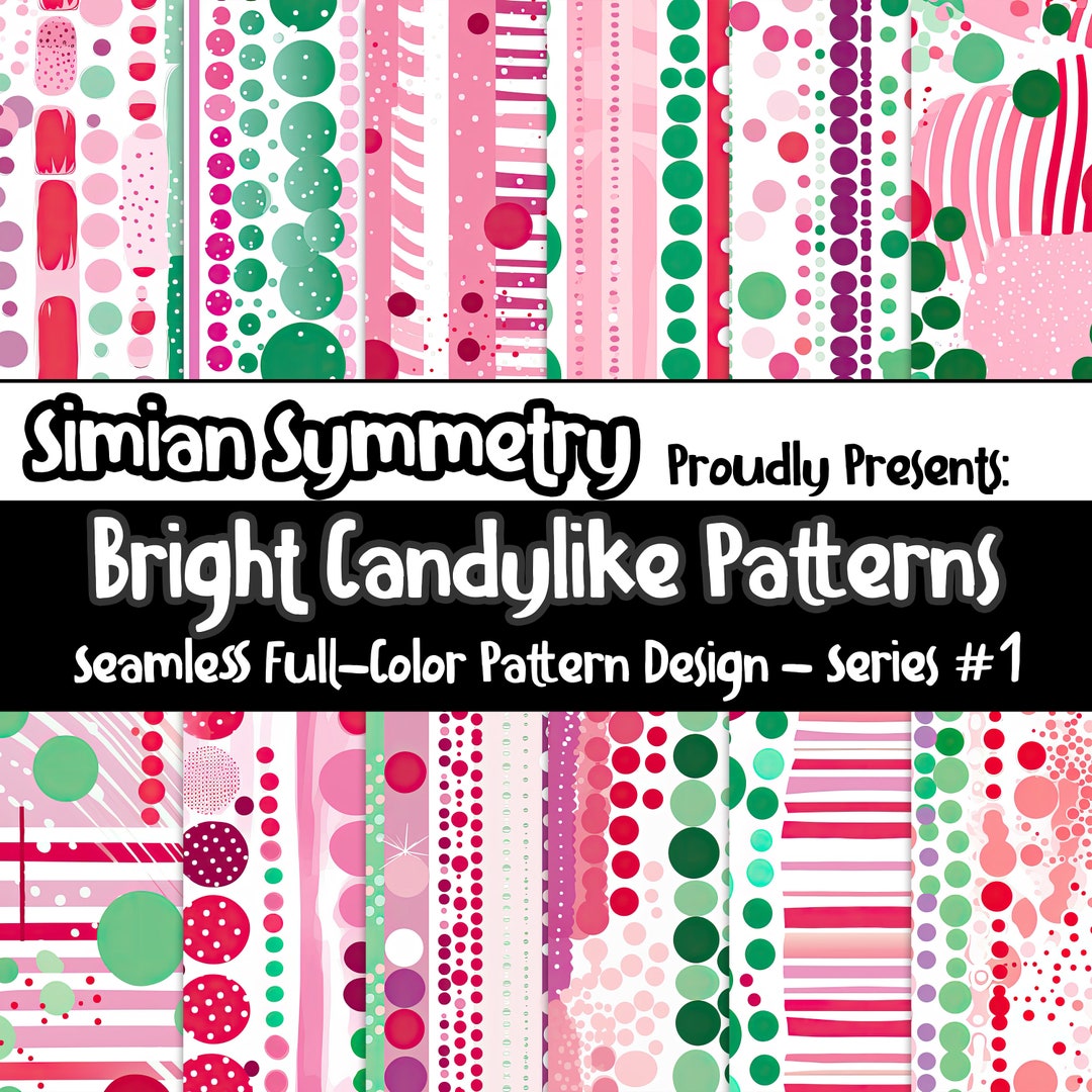 Bright Candy Patterns | Instant Download | Seamless Patterns | Sweet ...
