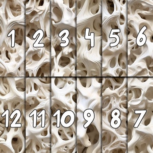 White Bone Matrix Digital Paper | Instant Download | Seamless Patterns ...