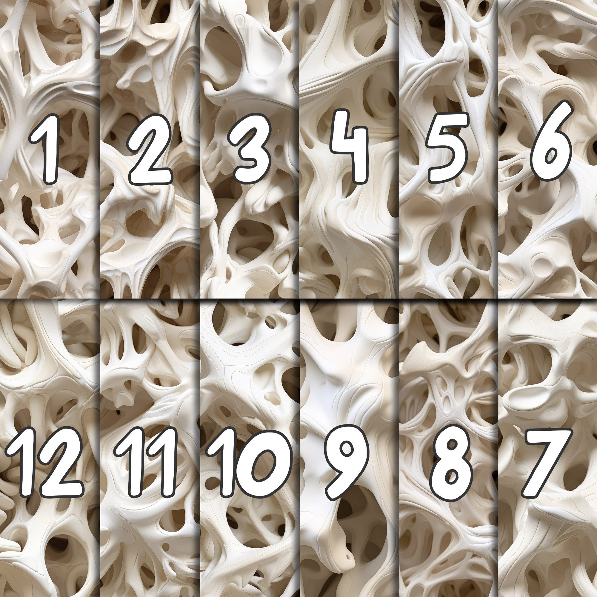 White Bone Matrix Digital Paper Instant Download Seamless - Etsy