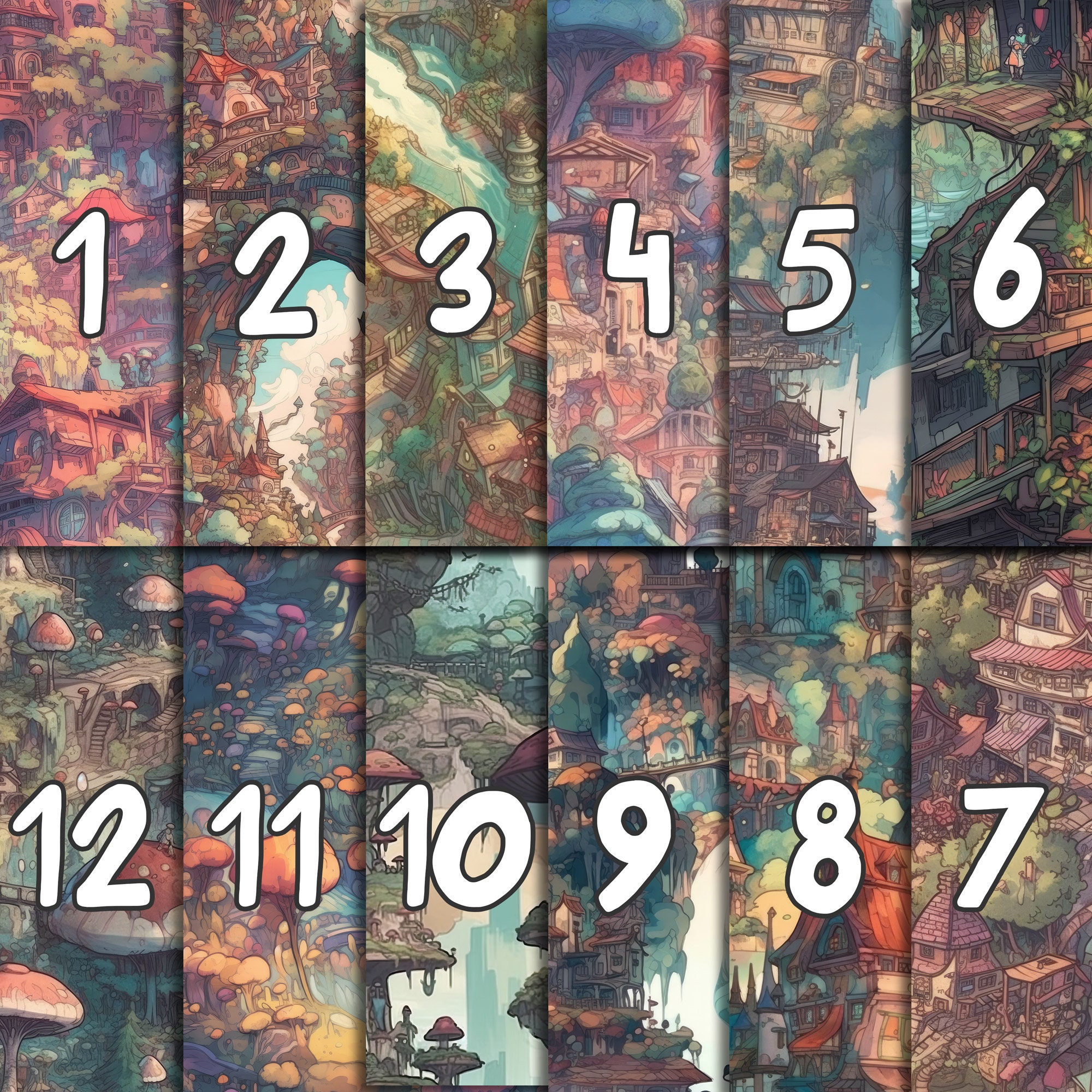 DIGITAL PAPER Fantasy Worlds Series 2 Seamless Designs - Etsy