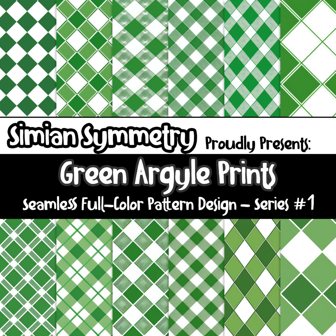 Irish Green Argyle Digital Paper | Classic Green Plaid Design | Instant ...