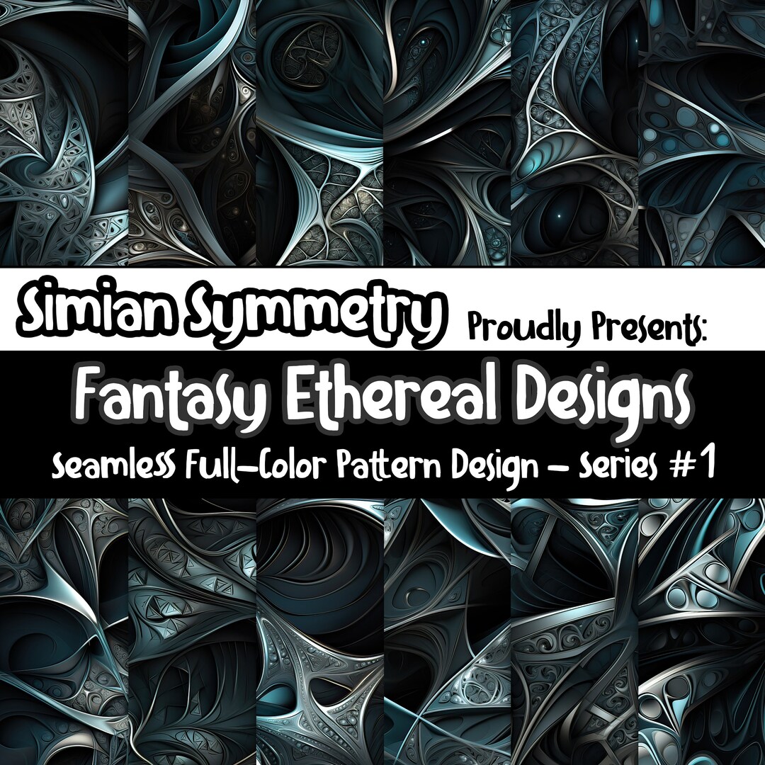 Fantasy Ethereal Digital Paper | Instant Download | Seamless Patterns ...
