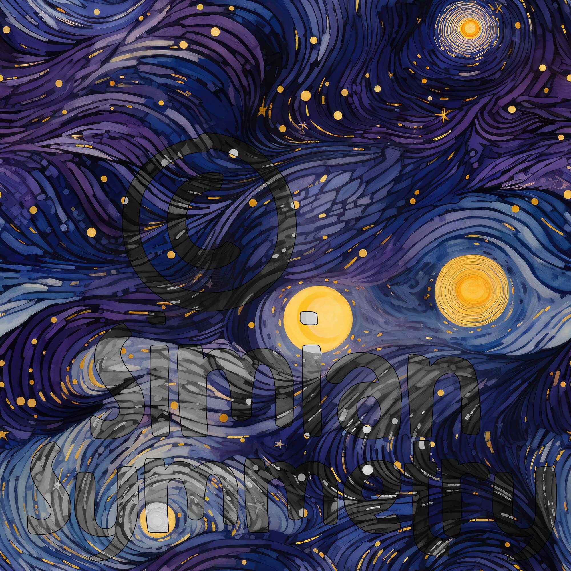 Purple Starry Sky Digital Paper | Instant Download | Seamless Patterns ...