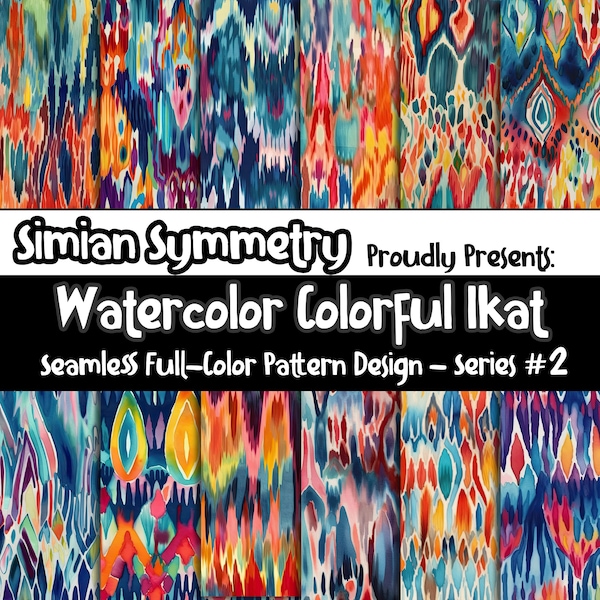 Ikat Digital Paper - Etsy