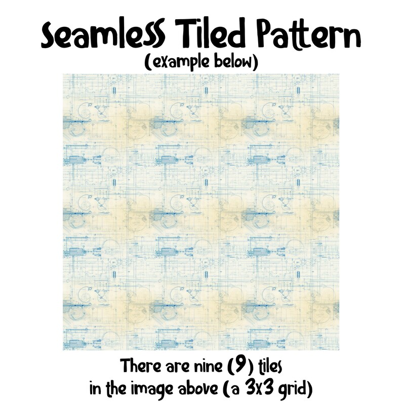 Technical Blueprints Digital Paper Blueprints Seamless Blueprints ...