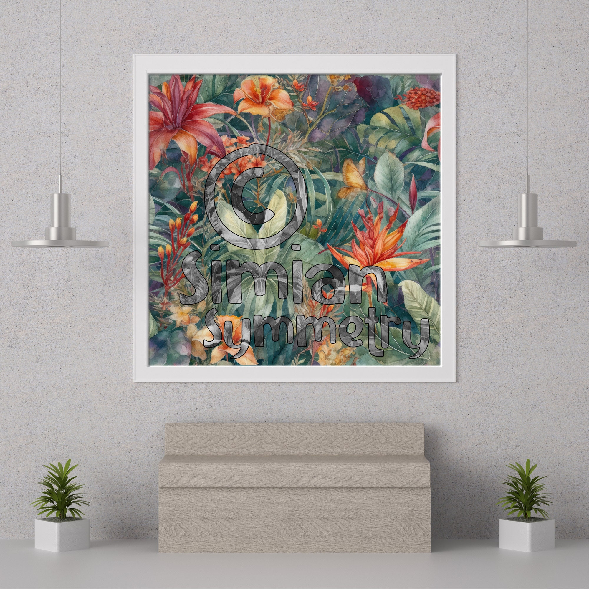 Tropical Flora Digital Paper Tropical Flora Seamless Tropical Flora ...