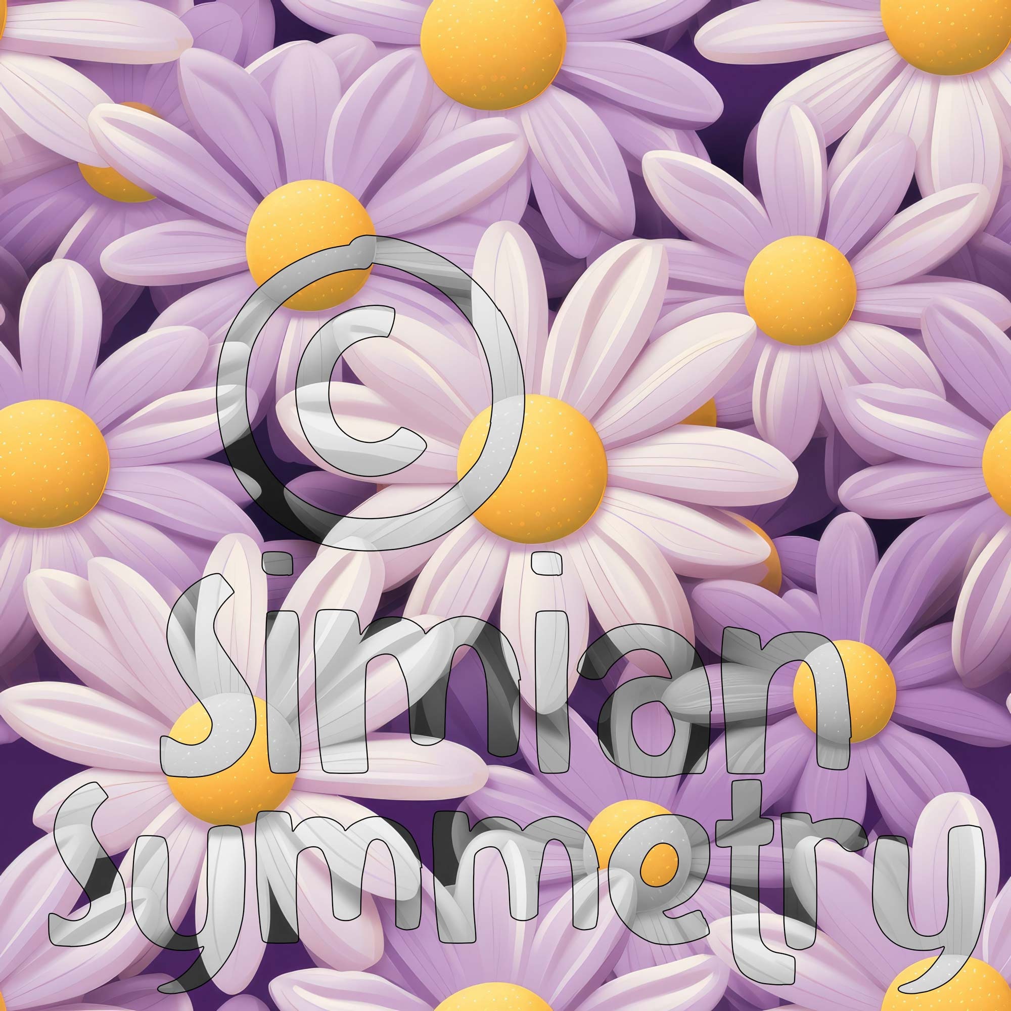 Purple Daisy Flowers Digital Paper | Instant Download | Seamless ...