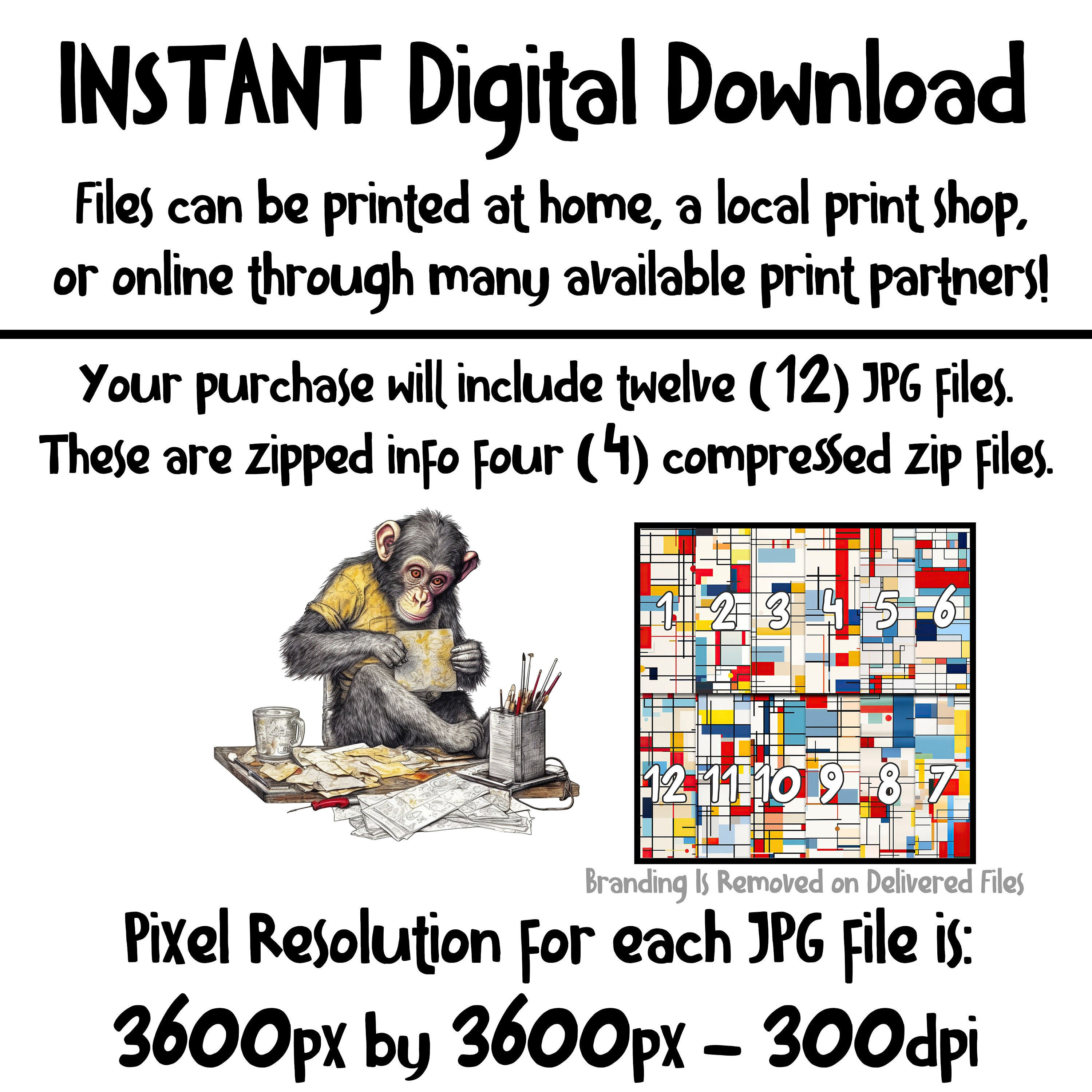 Mondrian Style World Maps Digital Paper Instant Download - Etsy