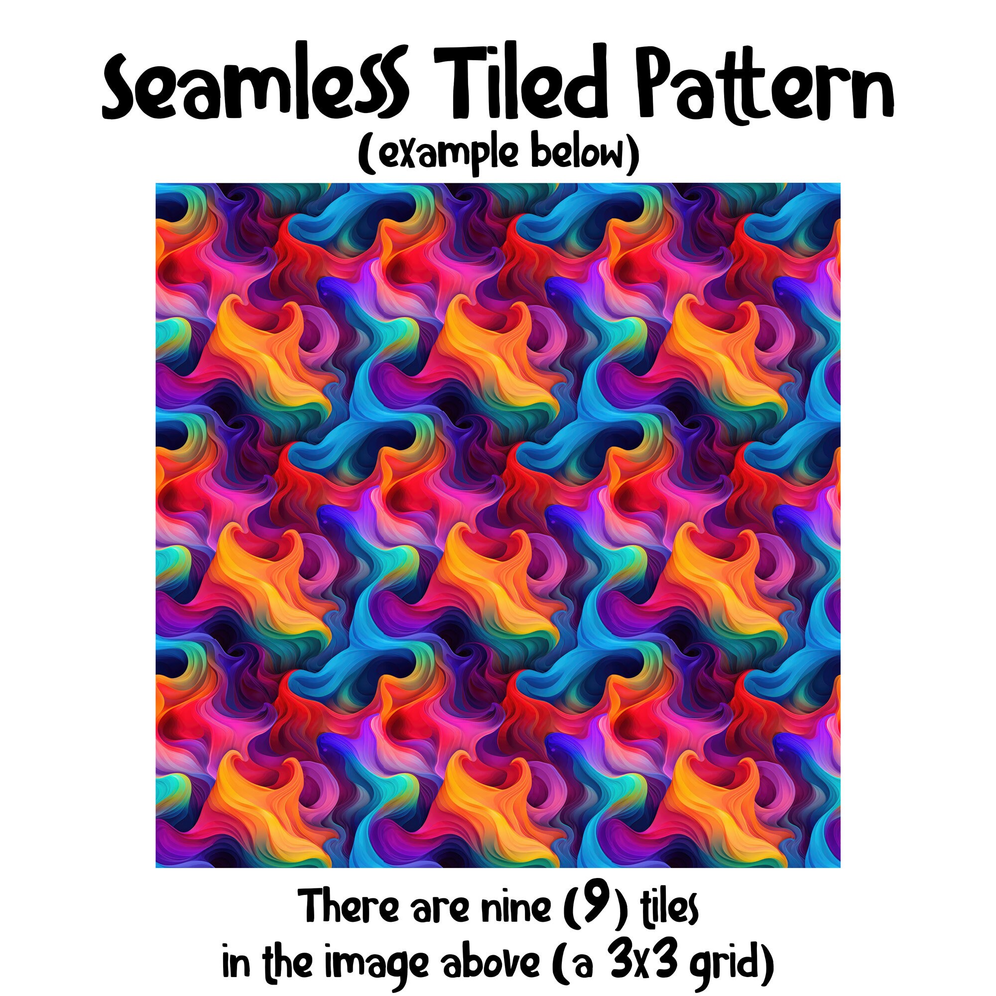 Wavy Rainbow Gradient Digital Background Instant Download Seamless ...