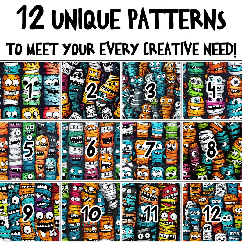 Mummy Wraps Digital Paper Instant Download Seamless - Etsy