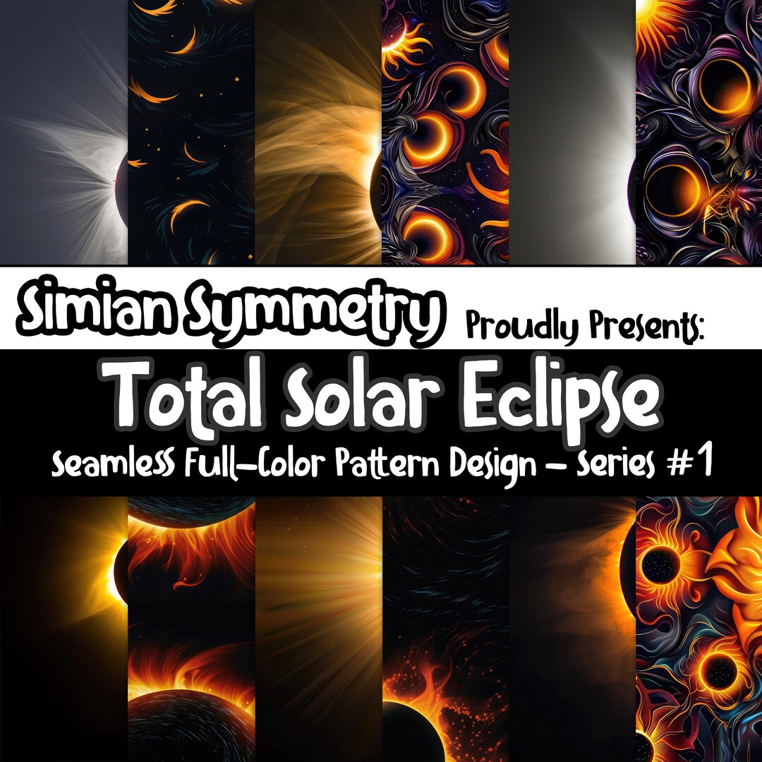 Total Solar Eclipse Digital Paper | Instant Download | Seamless ...