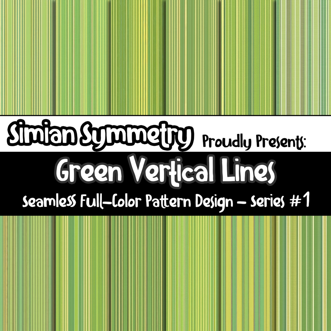 DIGITAL PAPER Green Vertical Lines Series 1 | Seamless Designs | Twelve ...