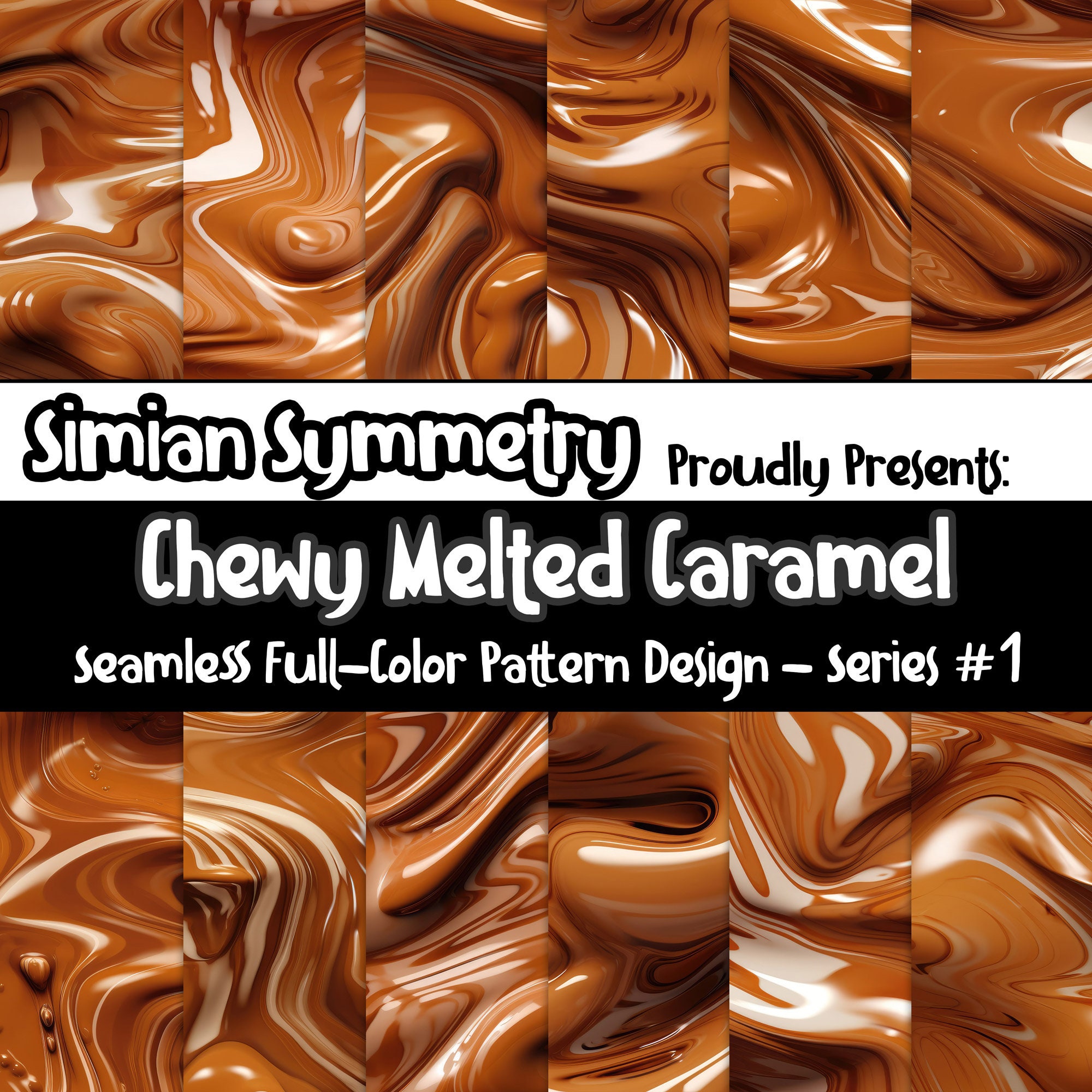 Chewy Melted Caramel Digital Paper | Instant Download | Seamless ...