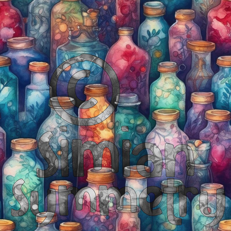 DIGITAL PAPER Colorful Potions Series 1 Seamless Designs - Etsy