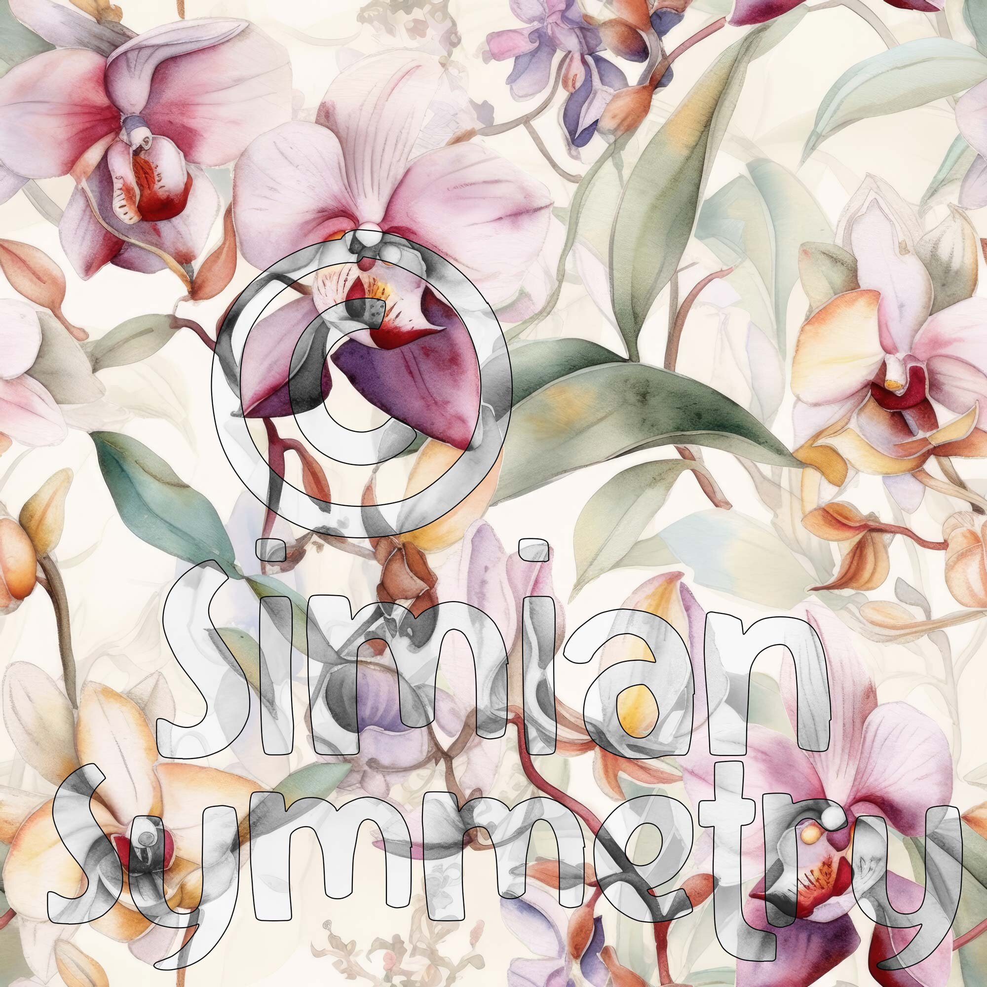 DIGITAL PAPER Watercolor Orchids Series 1 Seamless Designs - Etsy