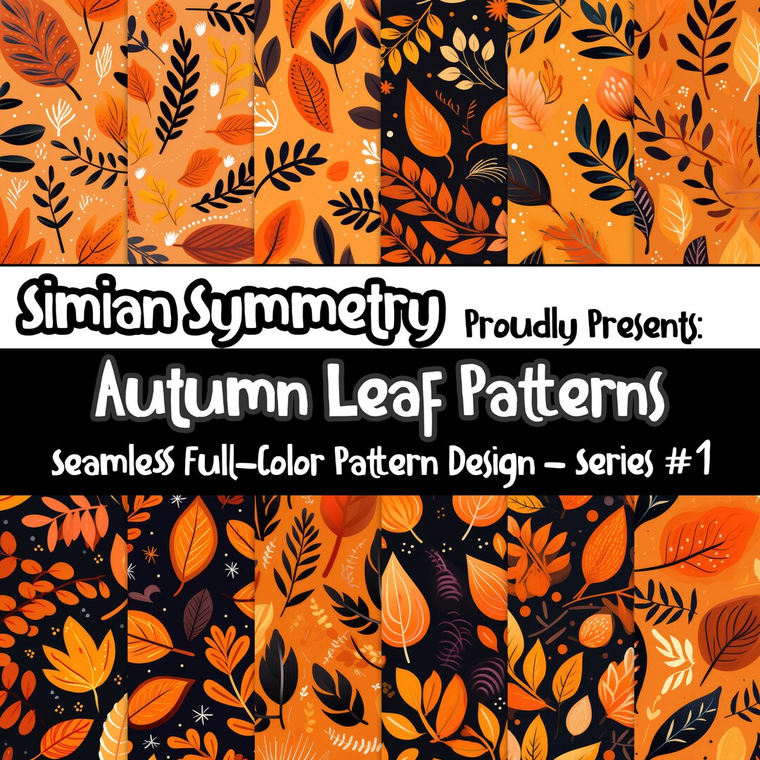 Autumn Leaf Patterns Digital Designs | Instant Download | Seamless ...