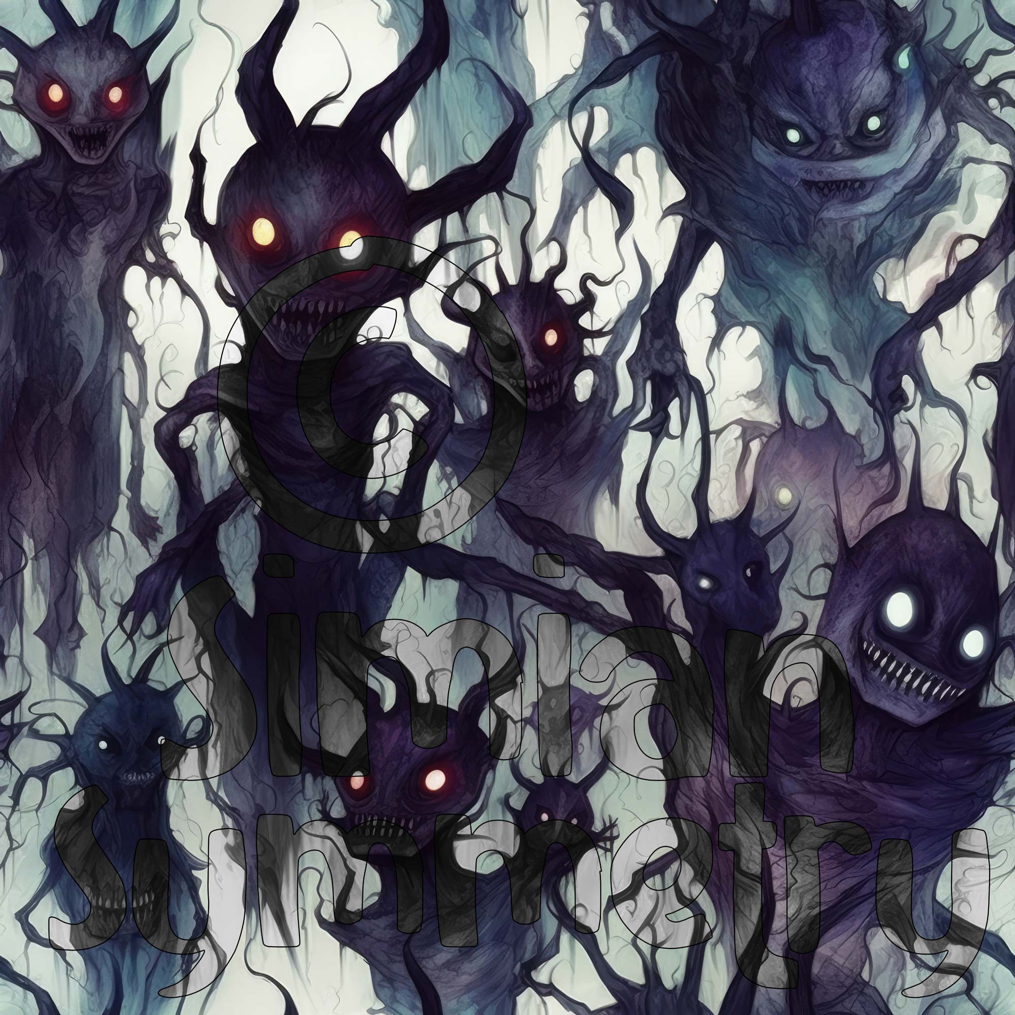 DIGITAL PAPER Nightmare Horror Ink Series 1 Seamless Designs - Etsy