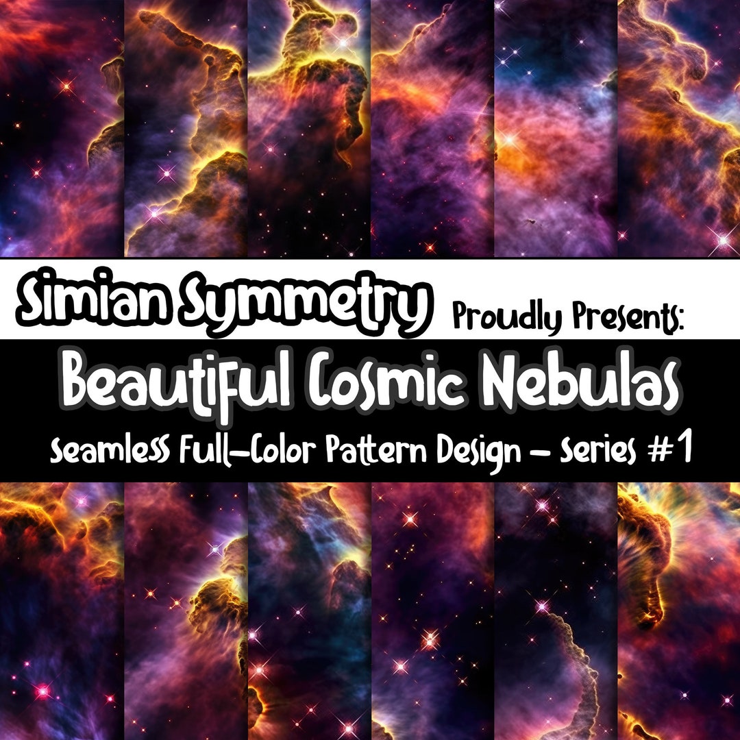 DIGITAL PAPER Beautiful Cosmic Nebulas Series 1 | Seamless Designs ...
