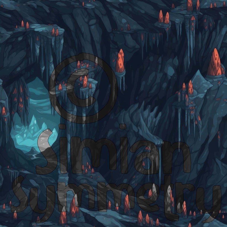 DIGITAL PAPER Videogame Caves Series 1 Seamless Designs - Etsy