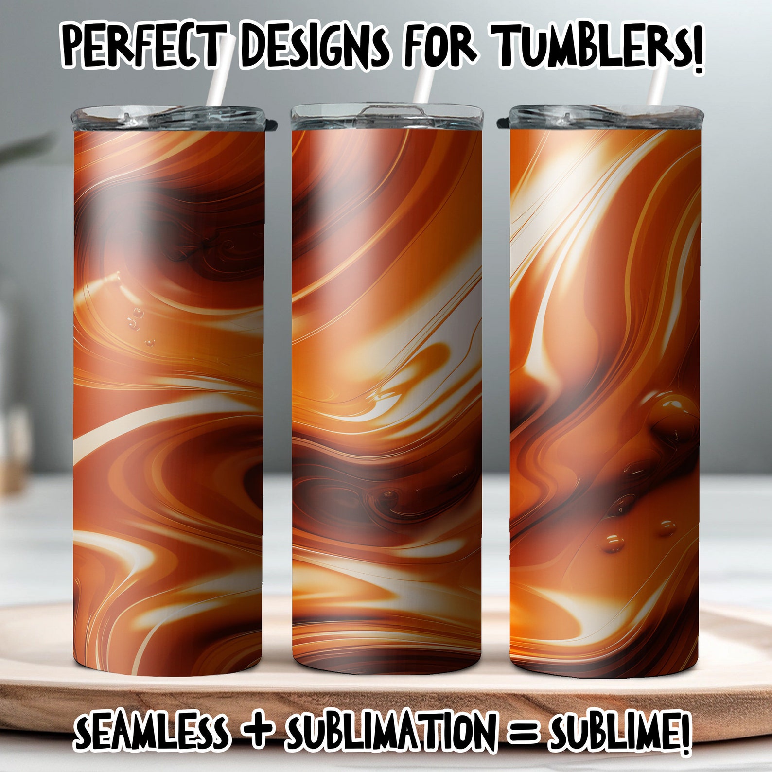 Chewy Melted Caramel Digital Paper | Instant Download | Seamless ...