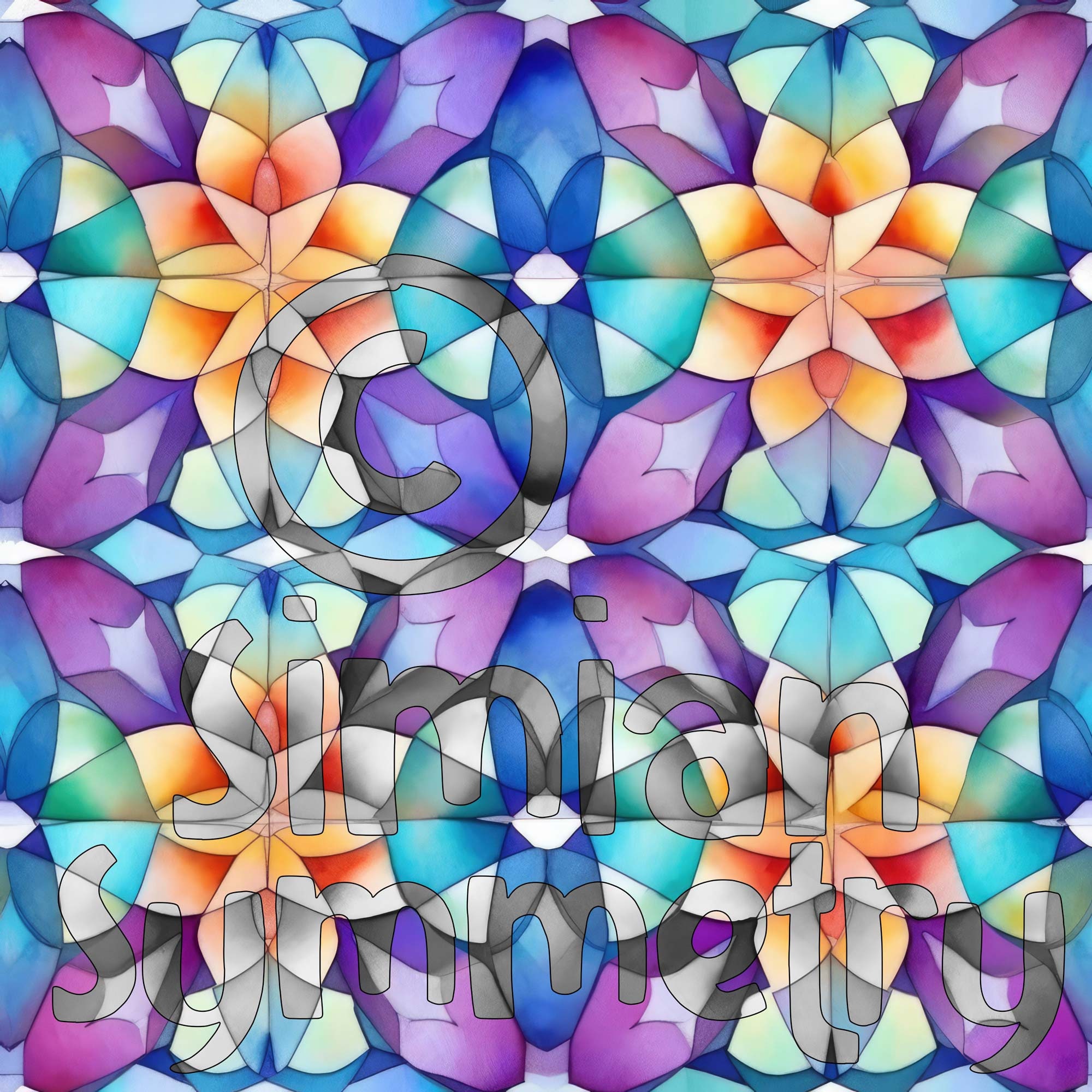 DIGITAL PAPER Watercolor Kaleidoscopes Series 1 Seamless - Etsy