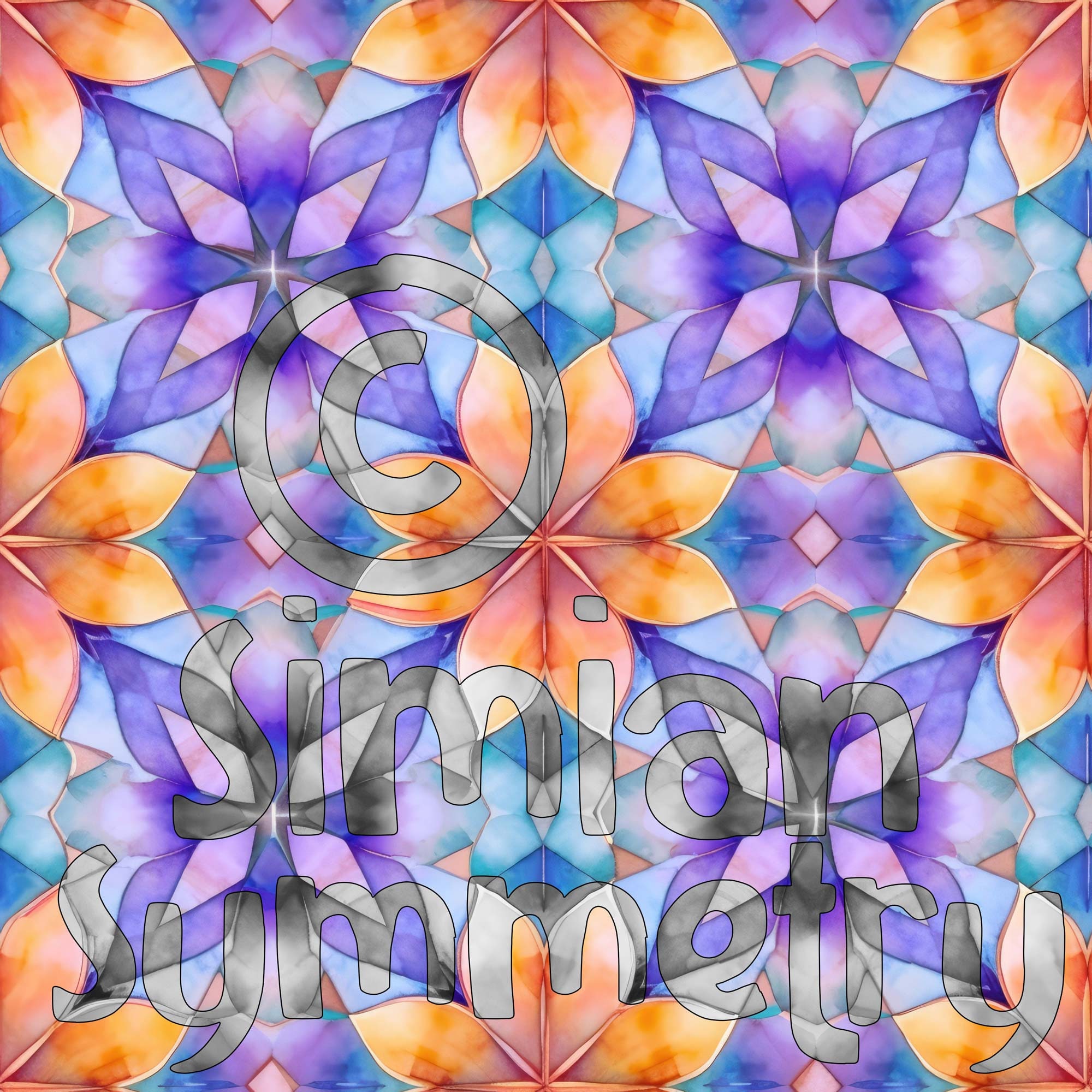 DIGITAL PAPER Watercolor Kaleidoscopes Series 1 Seamless - Etsy