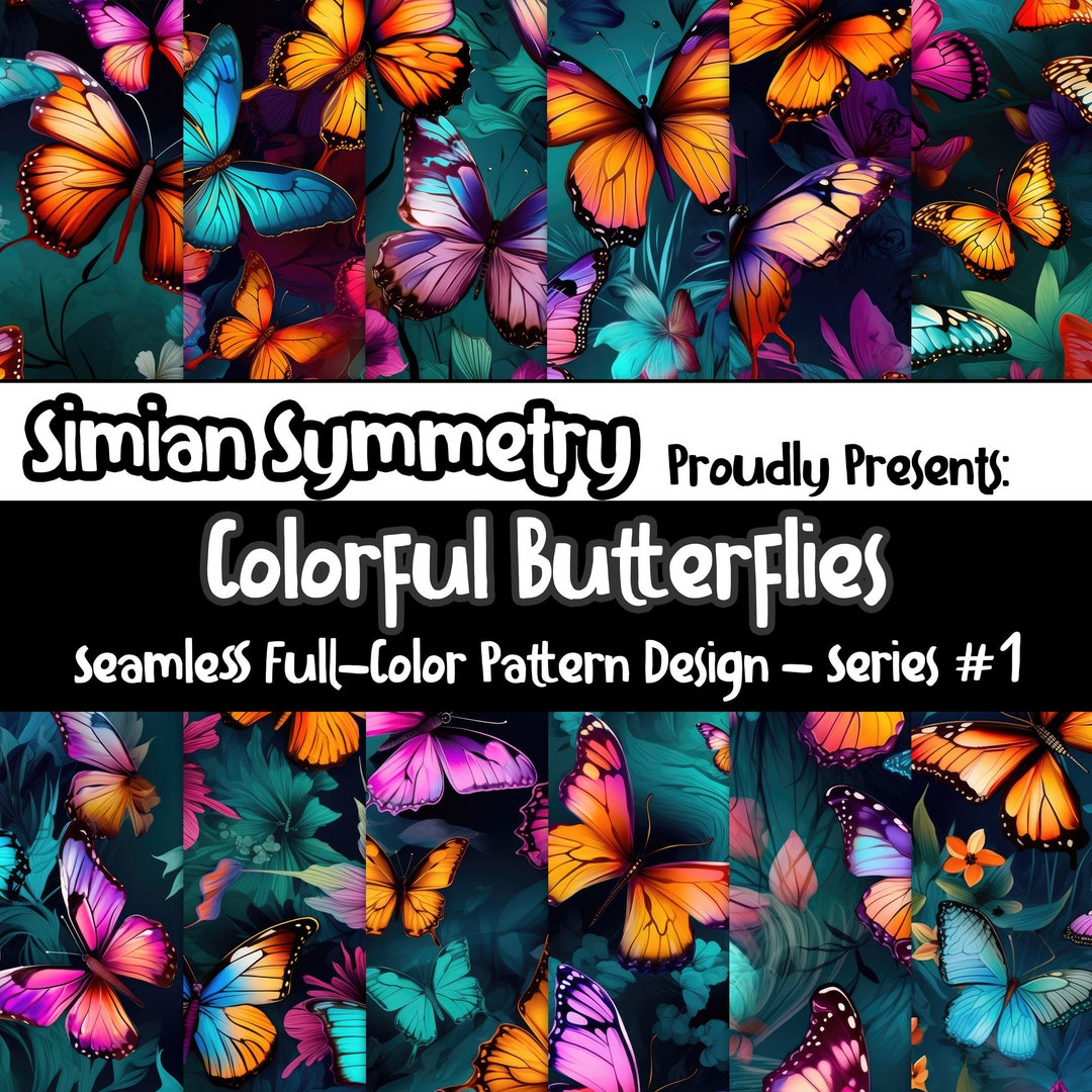 Butterfly Fantasies Digital Paper | Instant Download | Seamless ...