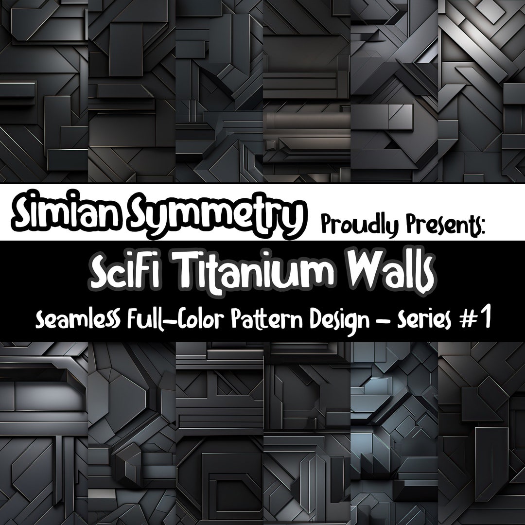 Titanium Scifi Walls | Instant Download | Seamless Patterns ...
