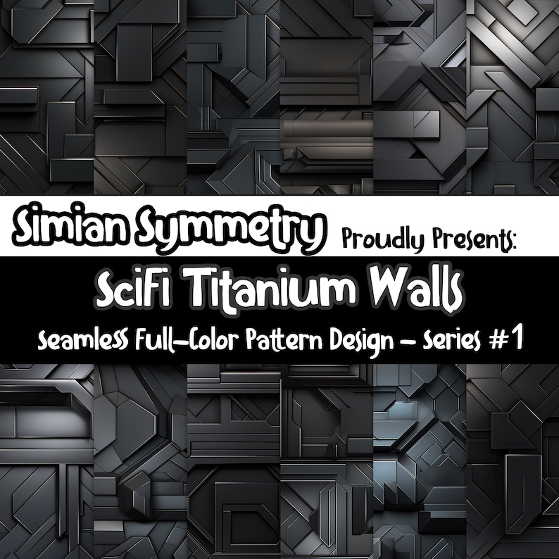 Titanium Scifi Walls Instant Download Seamless Patterns - Etsy