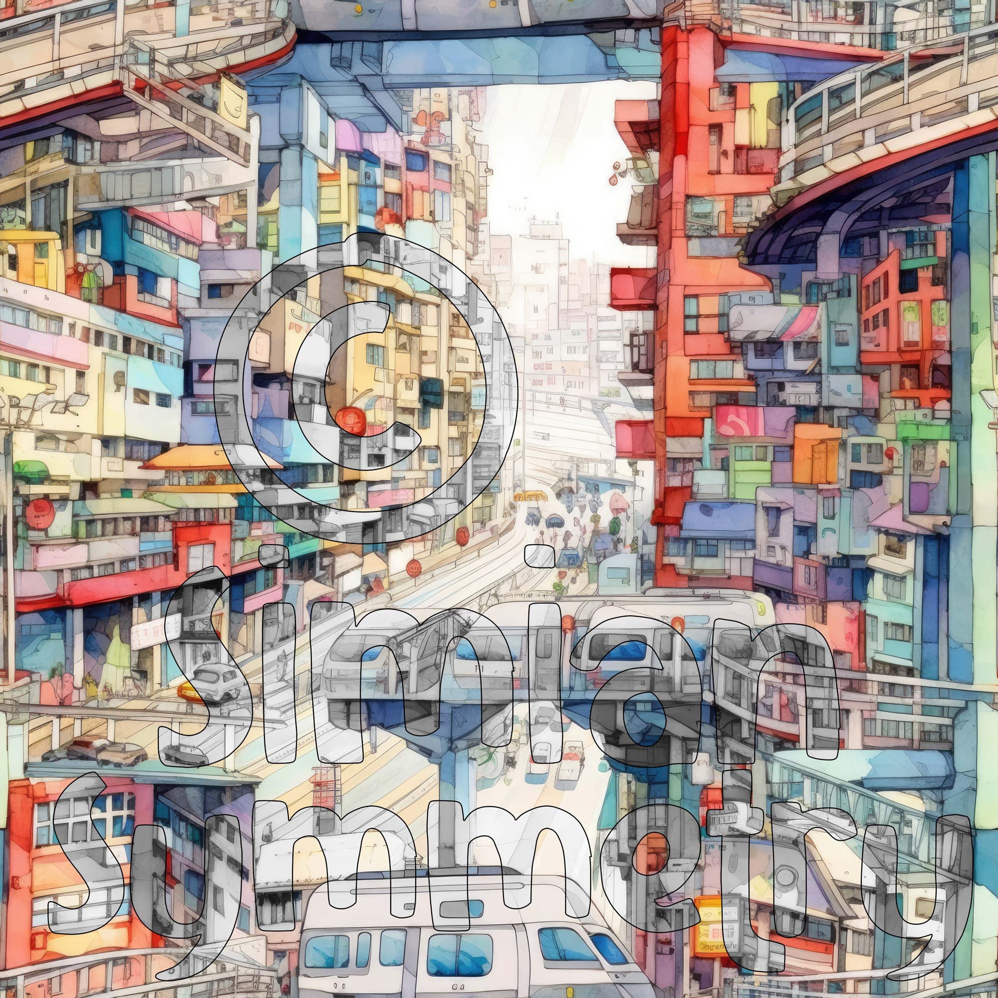 DIGITAL PAPER Anime City Scapes Series 1 Seamless Designs Twelve ...