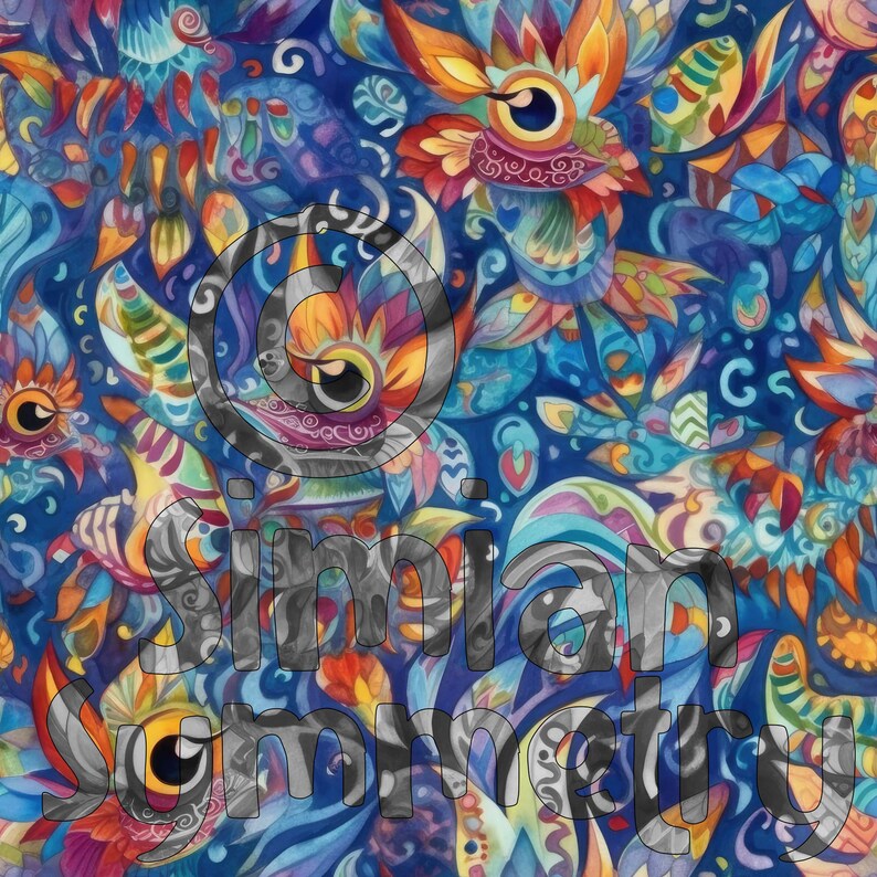 DIGITAL PAPER Alebrijes Series 1 | Seamless Designs | Twelve Colorful ...