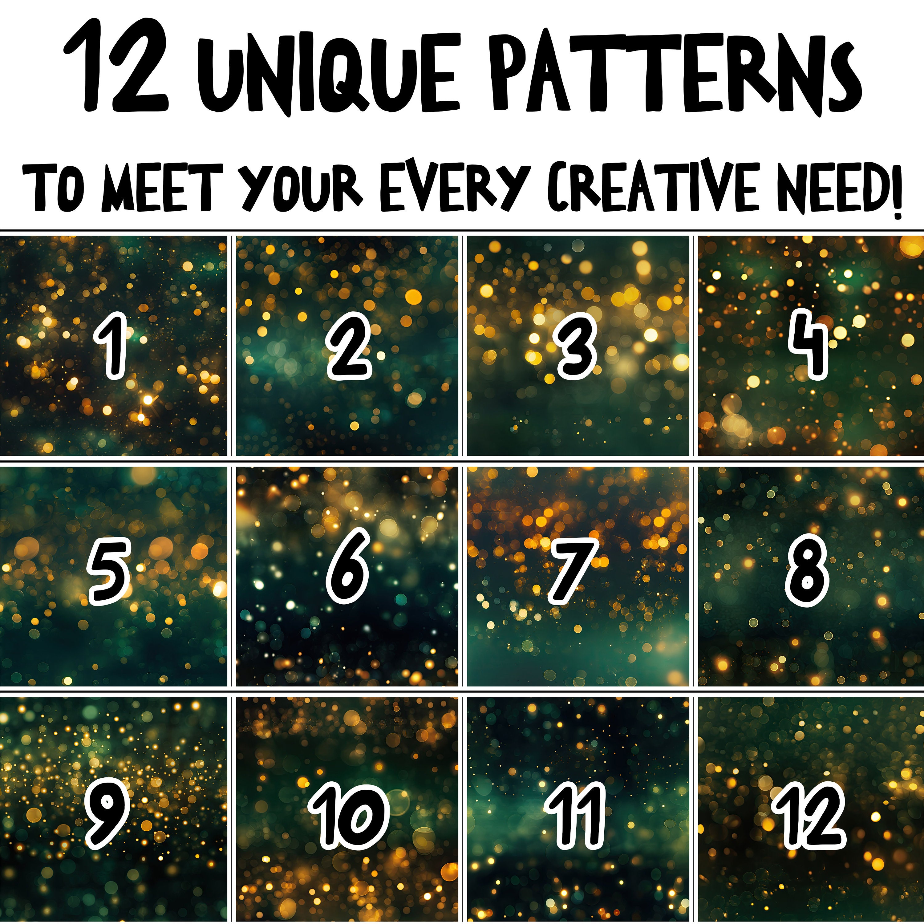 Twinkling Bokeh Fairy Lights Instant Download Seamless Patterns Magical ...