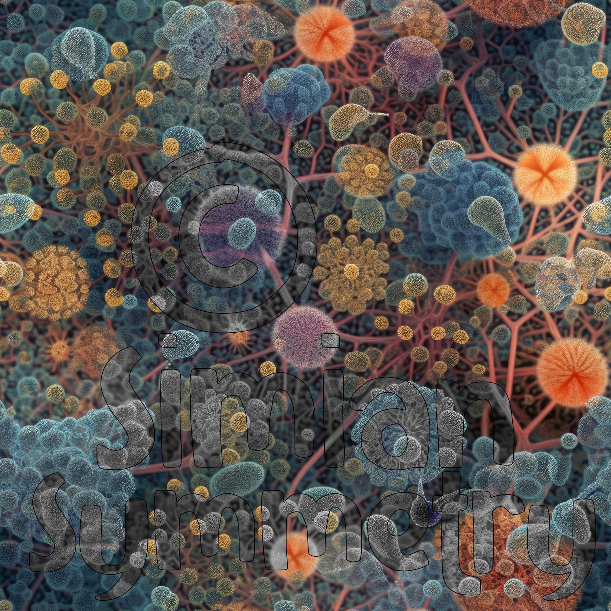 DIGITAL PAPER Microscopic Universe Series 1 Seamless Designs Twelve ...