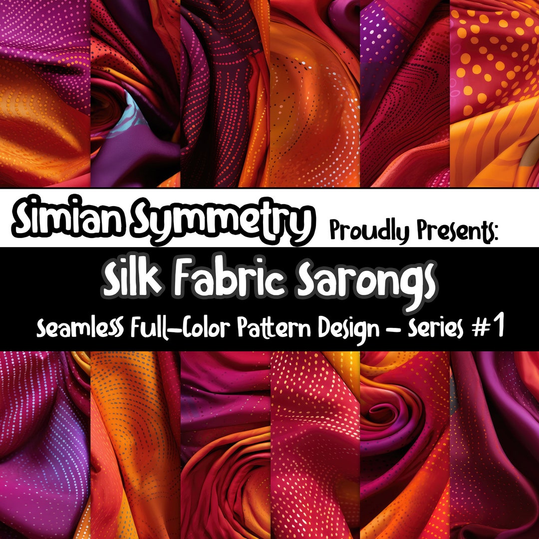 Premium Silk Sarongs Digital Paper | Instant Download | Seamless ...