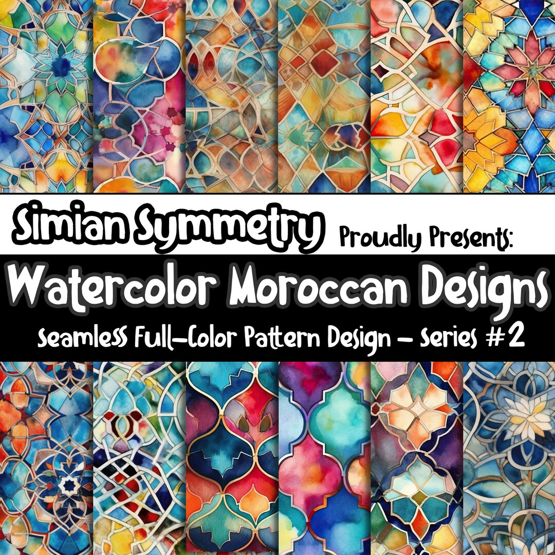 DIGITAL PAPER Moroccan Designs Series 2 | Seamless Designs | Twelve ...