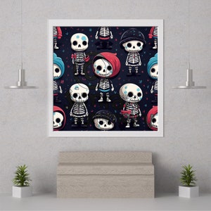 Cartoon Street Skeletons Digital Paper | Instant Download | Seamless ...