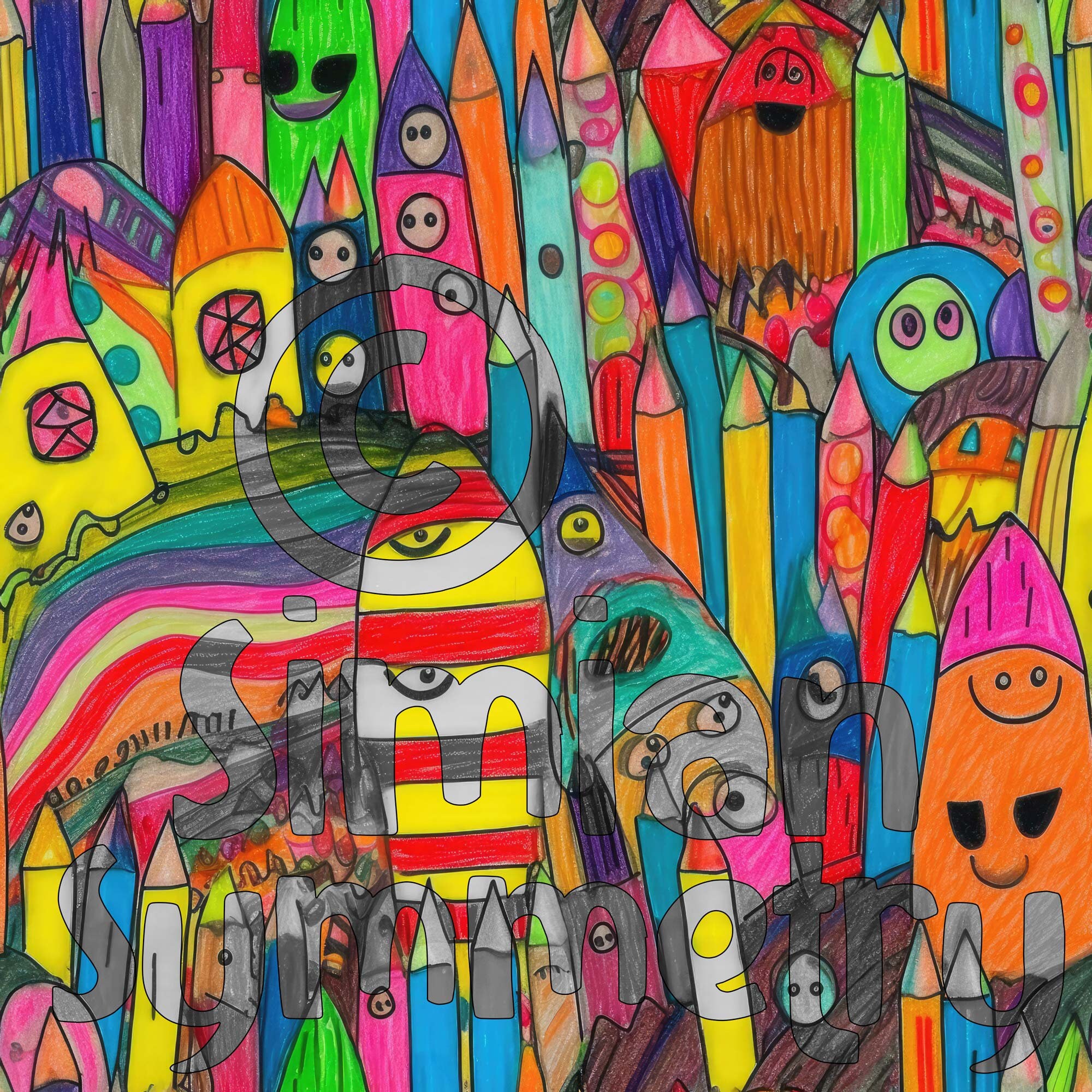 DIGITAL PAPER Abstract Crayon Art Series 1 | Seamless Designs | Twelve ...