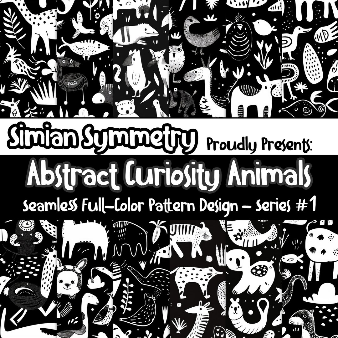 Abstract Curiosity Animals Pattern | Whimsical Creatures Design ...