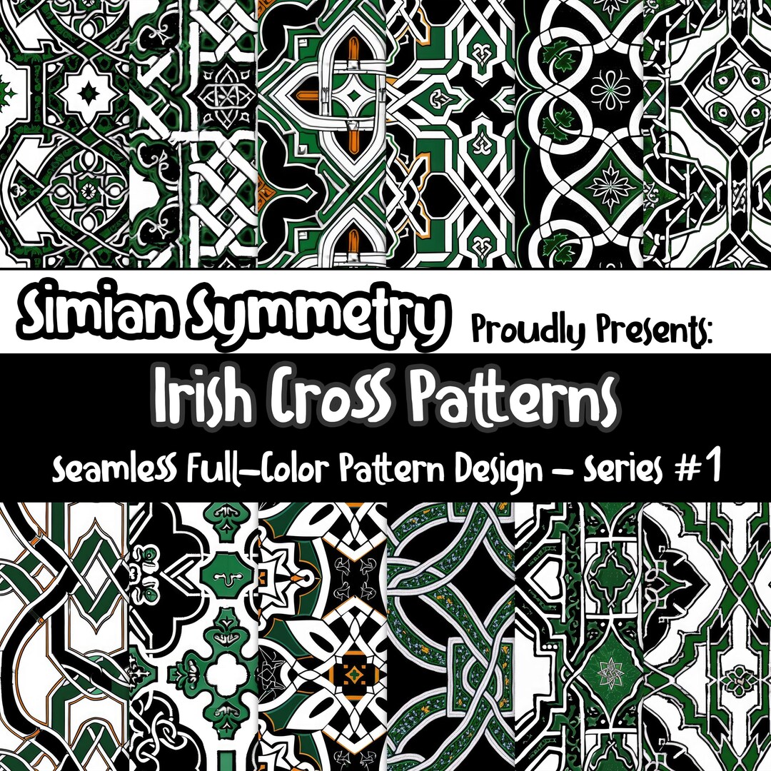 Irish Knot Designs Digital Paper | Instant Download | Seamless Patterns ...