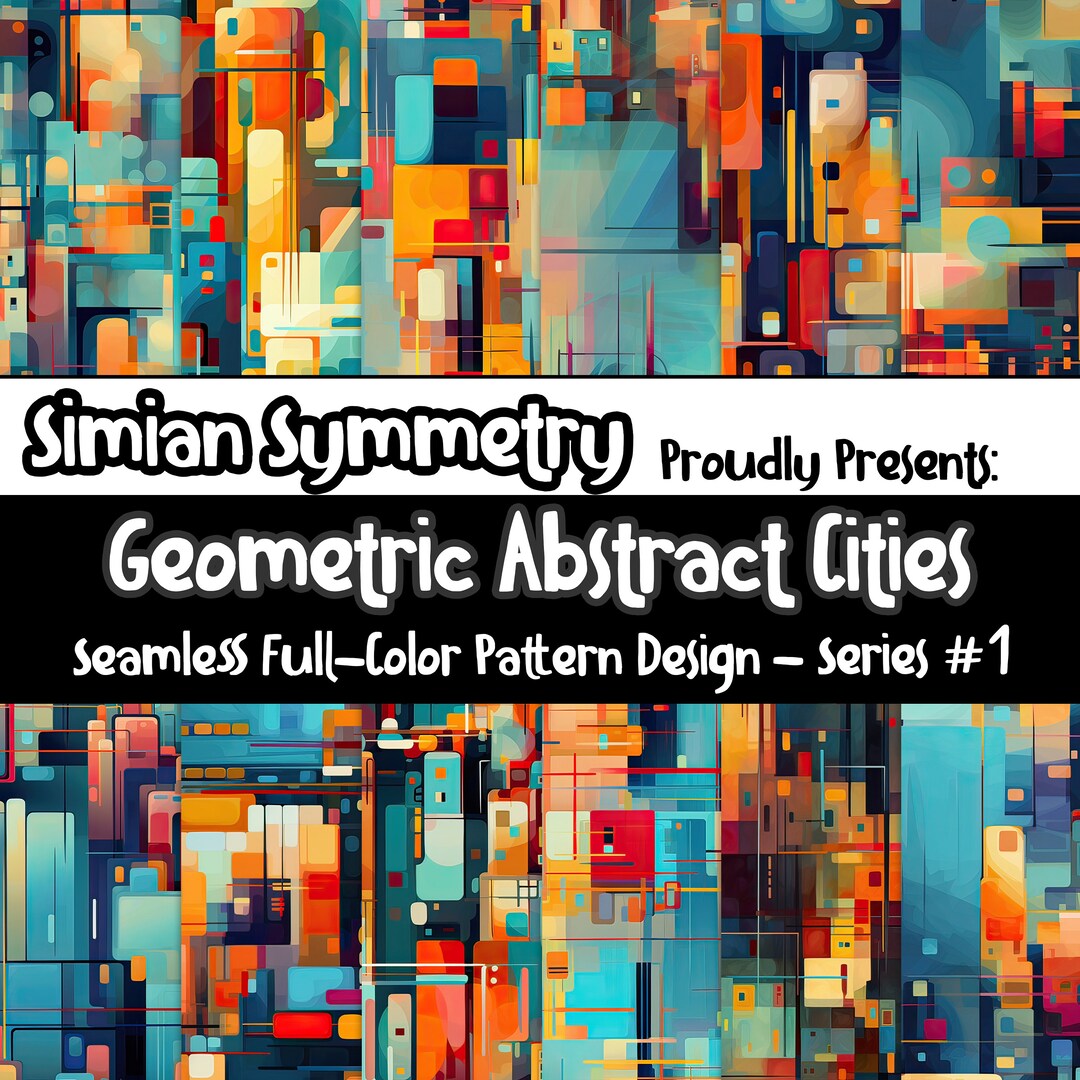Geometric Cityscape Digital Paper | Instant Download | Seamless ...