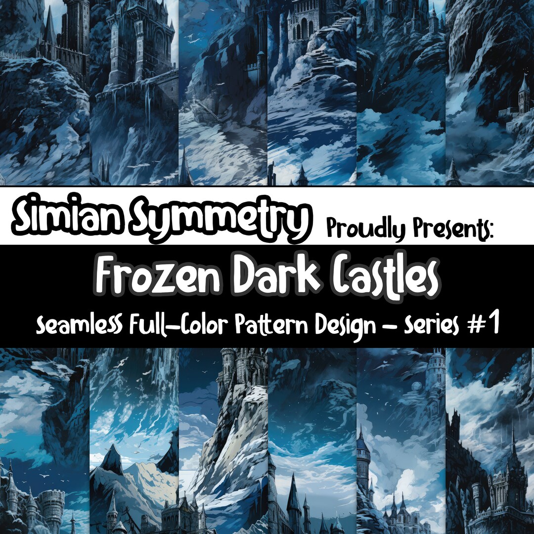 Frozen Dark Castles Digital Paper | Instant Download | Seamless ...