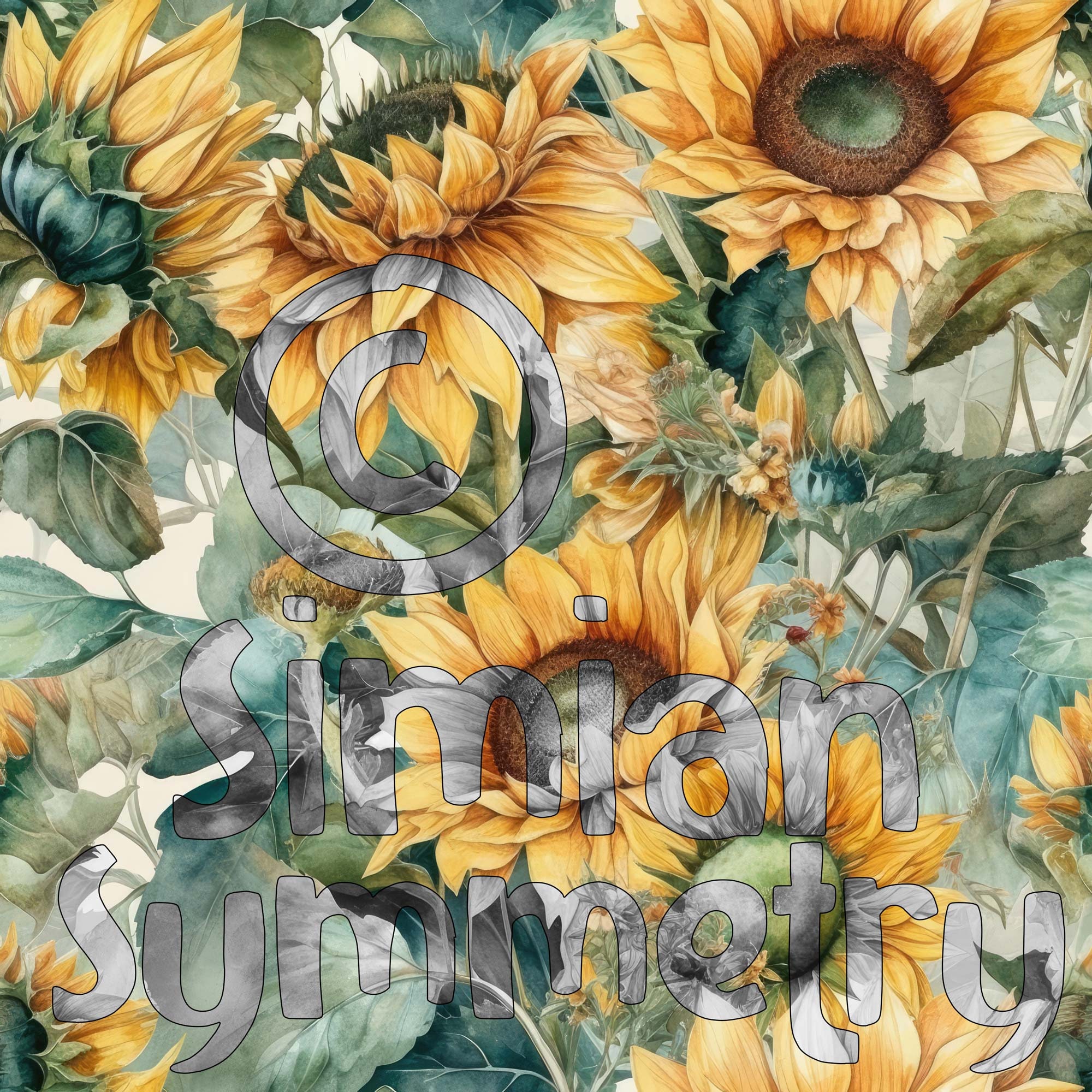 Watercolor Sunflowers Digital Paper Watercolor Sunflowers - Etsy