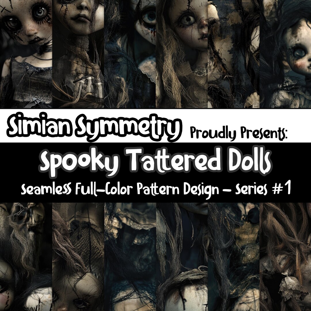 Spooky Dolls Digital Paper | Instant Download | Seamless Patterns ...