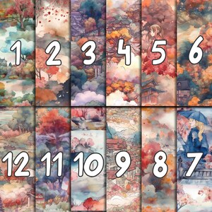 Anime Scenes Digital Paper | Neko Seamless Design | Anime Repeating ...