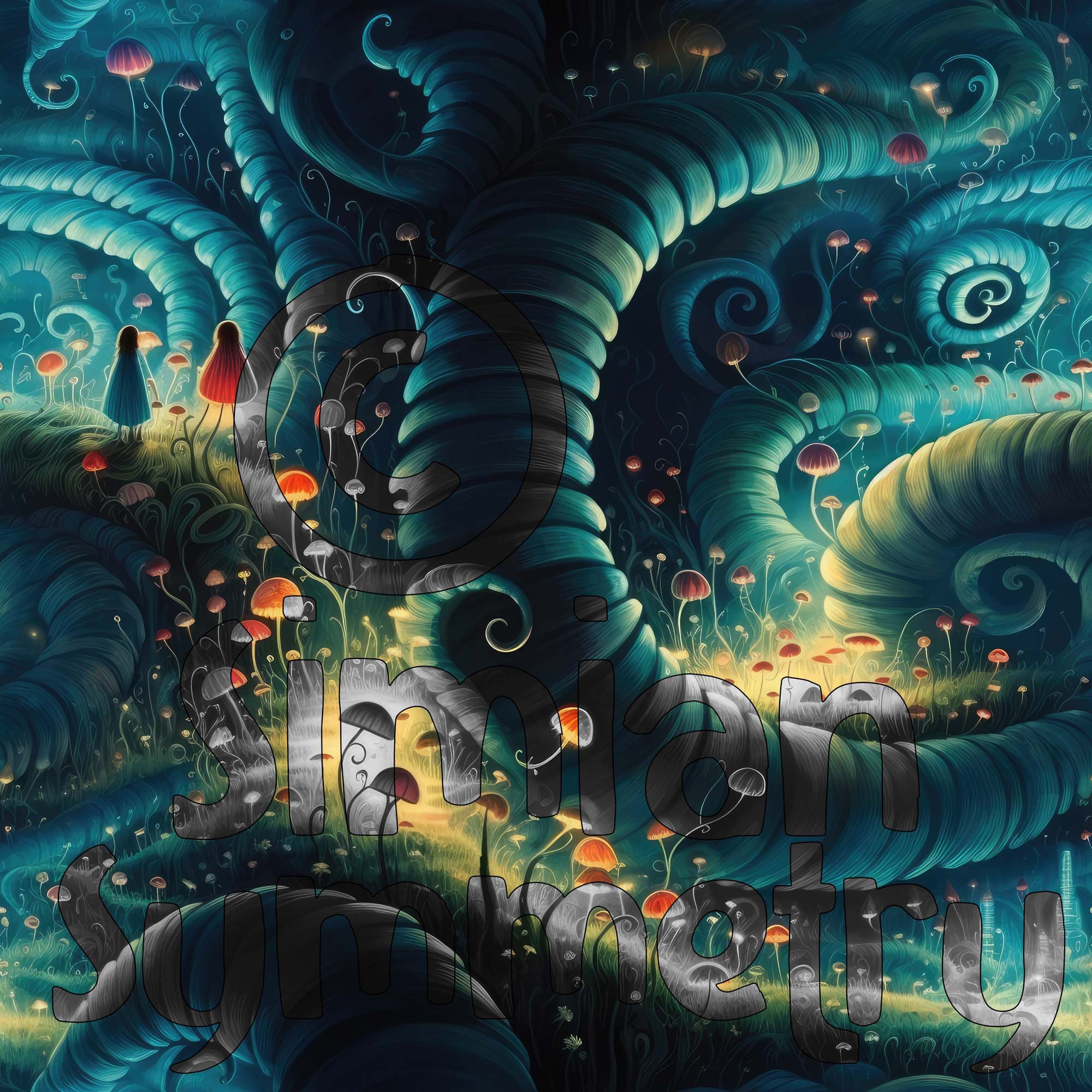 Underground Wonderland Digital Paper Fantasy Visions Storybook Cave ...