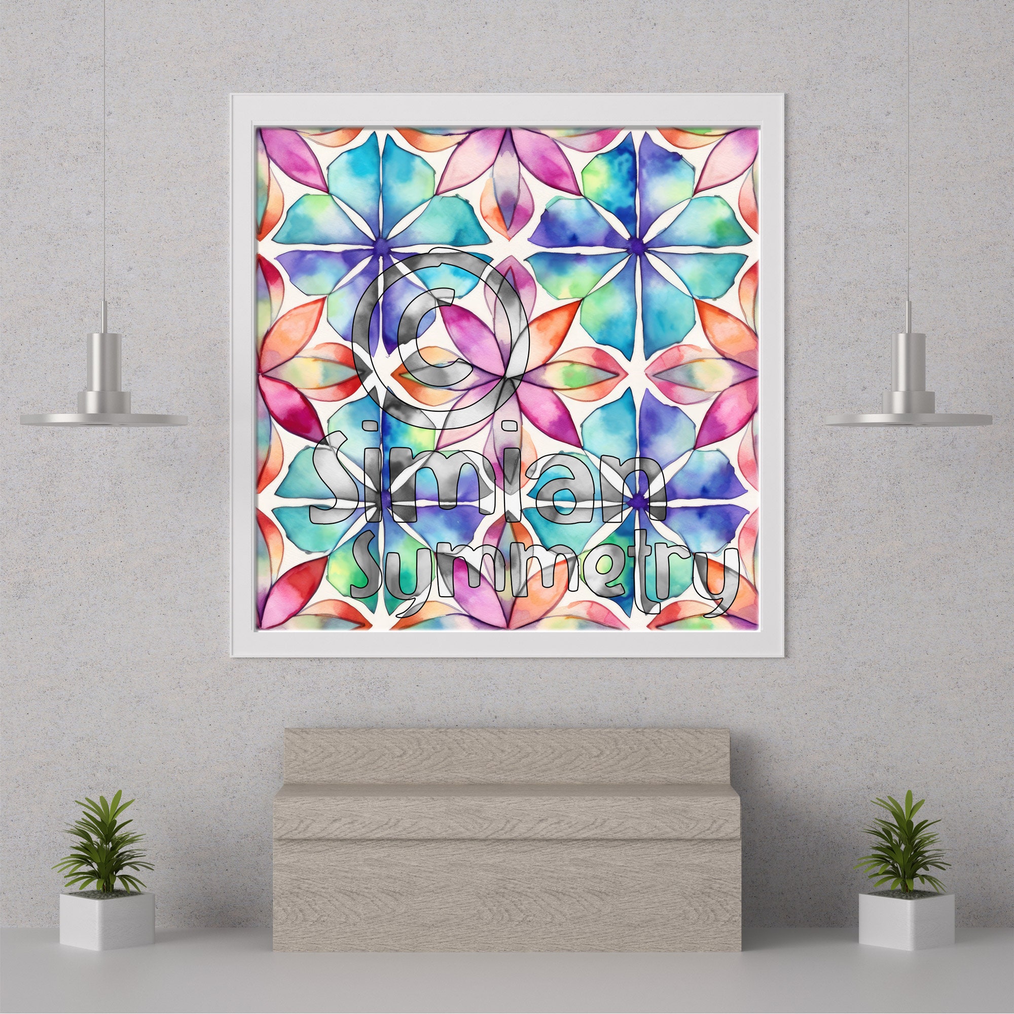 DIGITAL PAPER Watercolor Kaleidoscopes Series 1 Seamless - Etsy