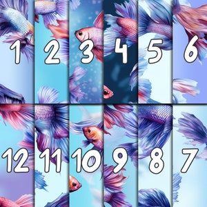 DIGITAL PAPER Beautiful Bettas Series 1 | Seamless Designs | Twelve ...