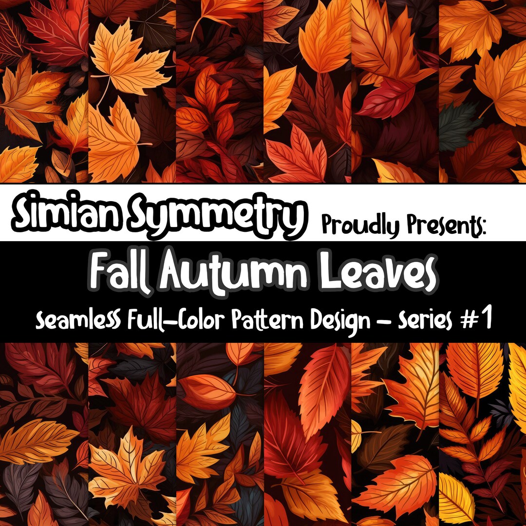 Fall Autumn Leaves Digital Patterns | Instant Download | Seamless ...