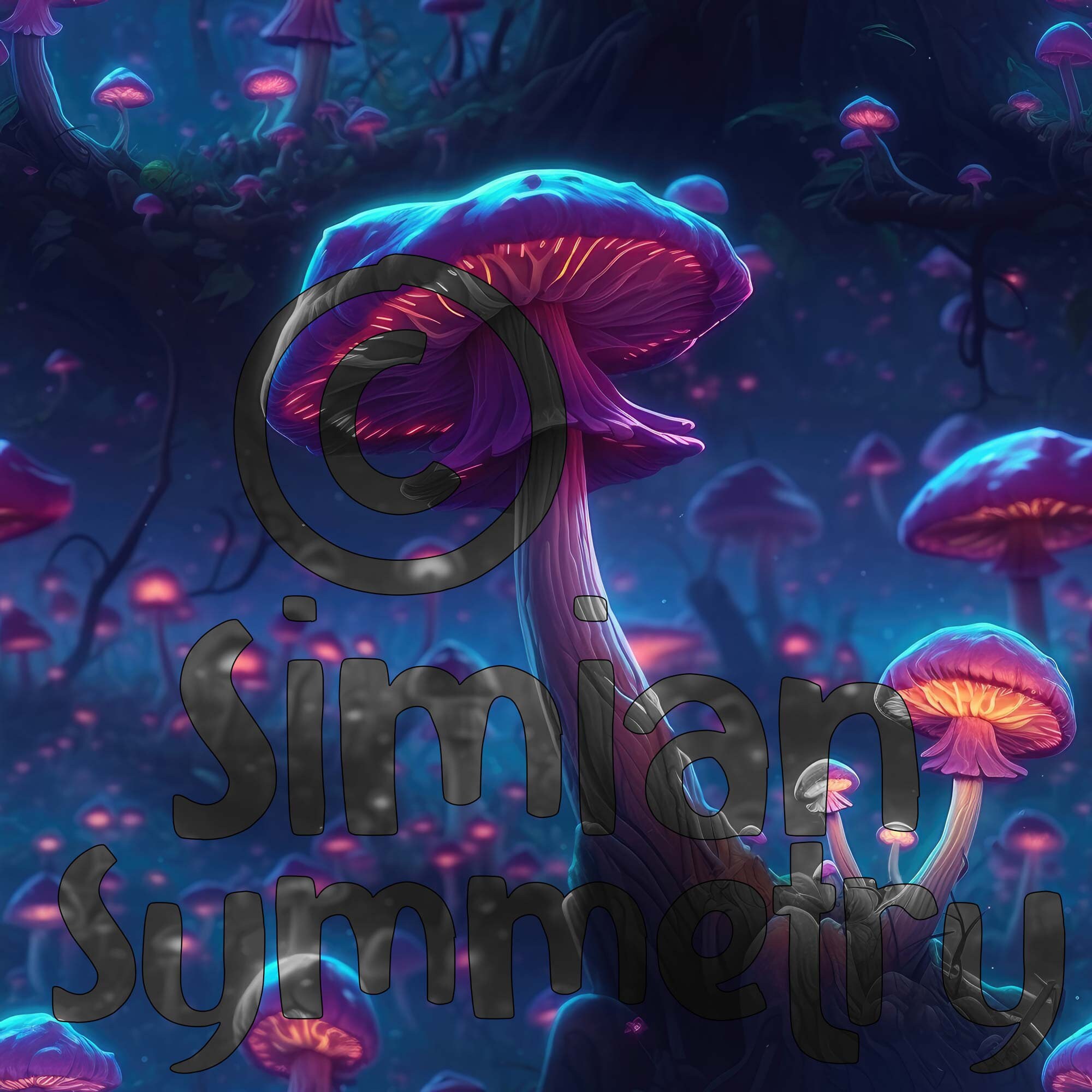 DIGITAL PAPER Fantasy Magical Mushrooms Series 1 Seamless - Etsy