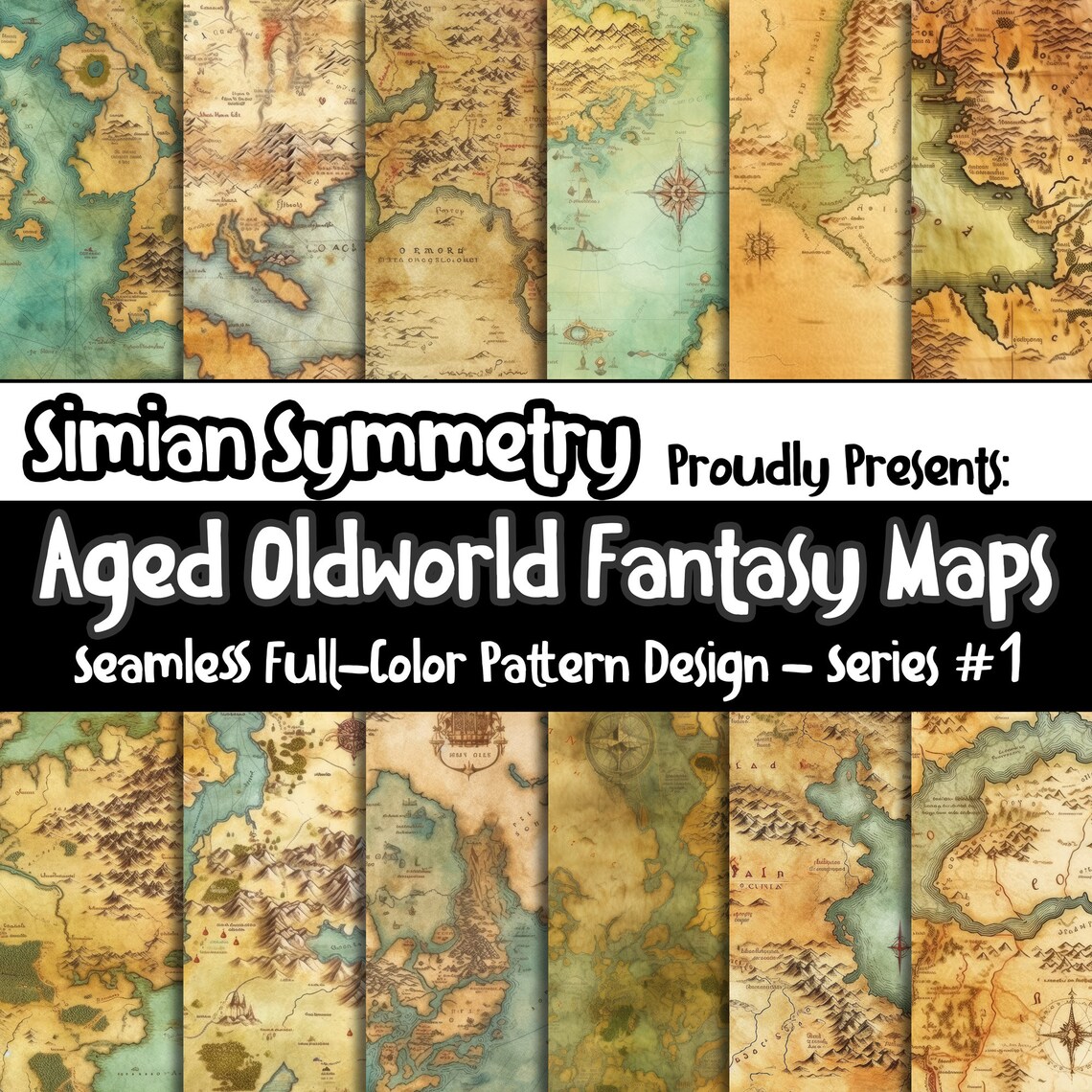 DIGITAL PAPER Aged Oldworld Fantasy Maps Series 1 Seamless - Etsy